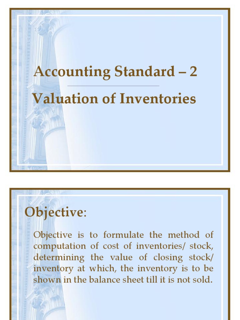 AS-2: Inventory Valuation Standards | PDF | Inventory | Cost