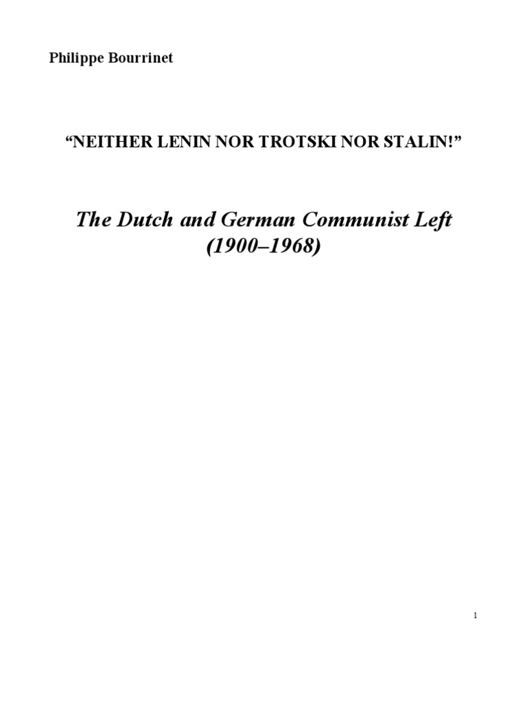 Dutch & German Communist Left | PDF
