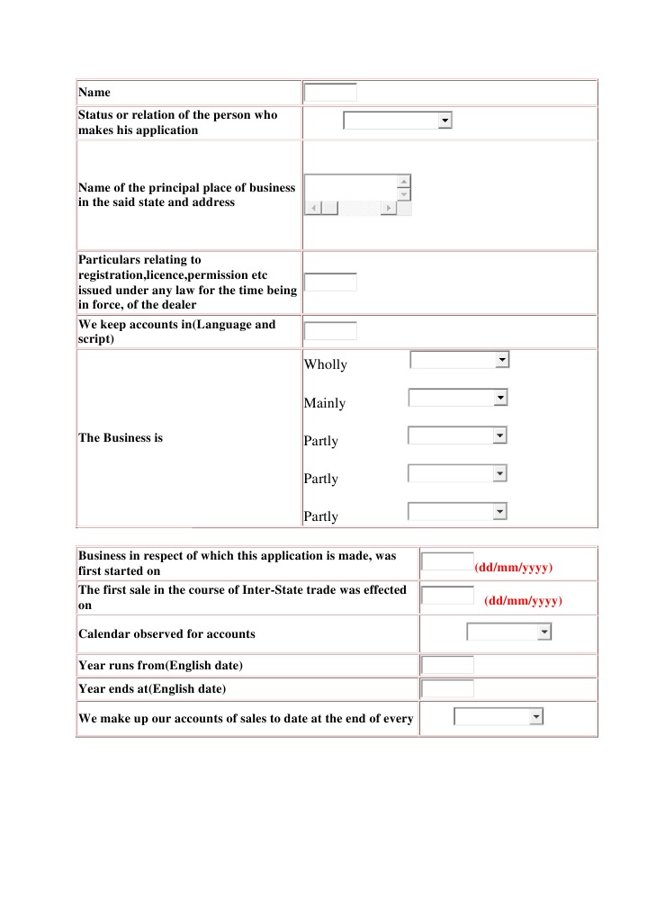 CST Registration Application Details | PDF