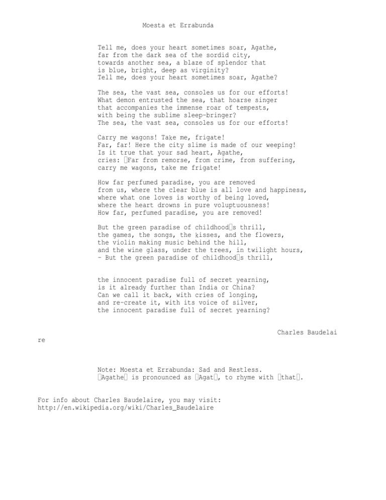 Baudelaire - Poem | PDF