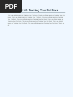 Pet Rock Manual Original | PDF | Pet