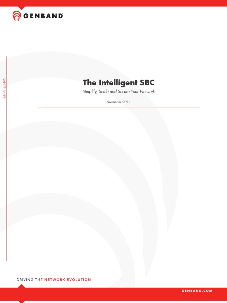 Genband - The Intelligent SBC | PDF | Session Initiation Protocol ...