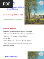 COAP 2025 Important Dates and Schedule | PDF