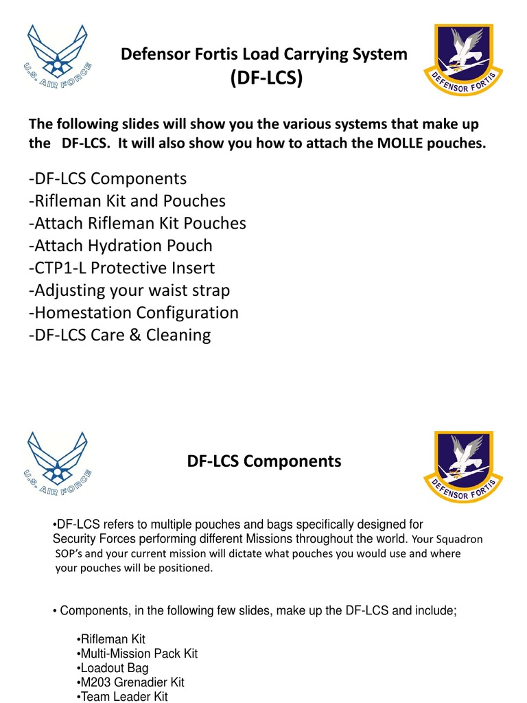 DF Lcs Molle Instructions | PDF | Military Equipment | Equipment