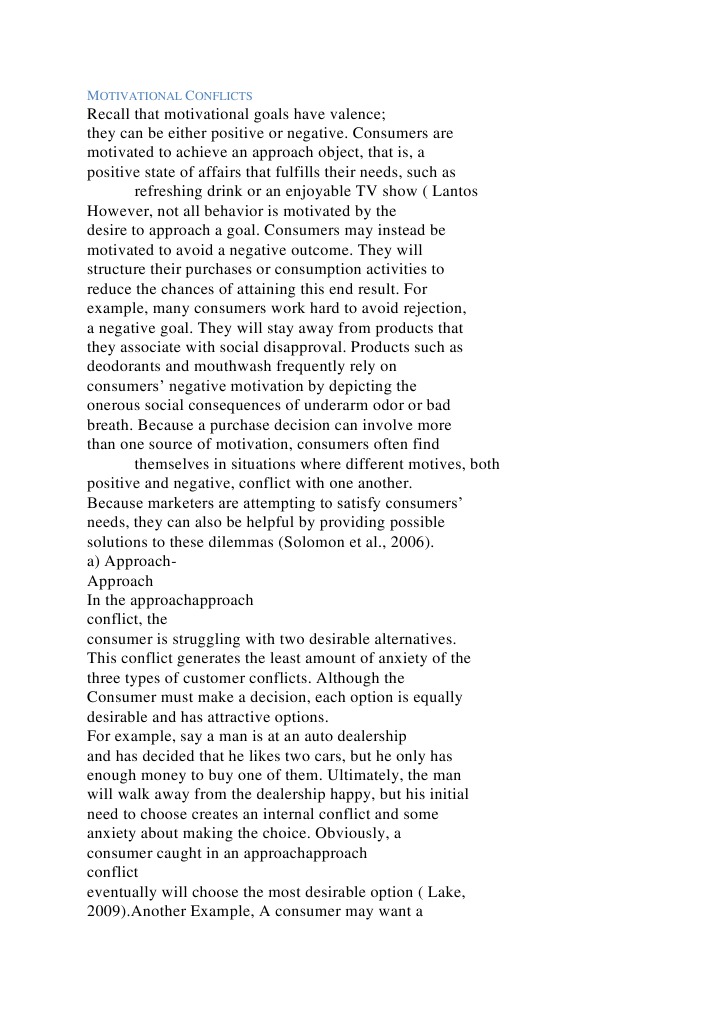 Motivational Conflicts Theory | Behavior | Consumer Behaviour
