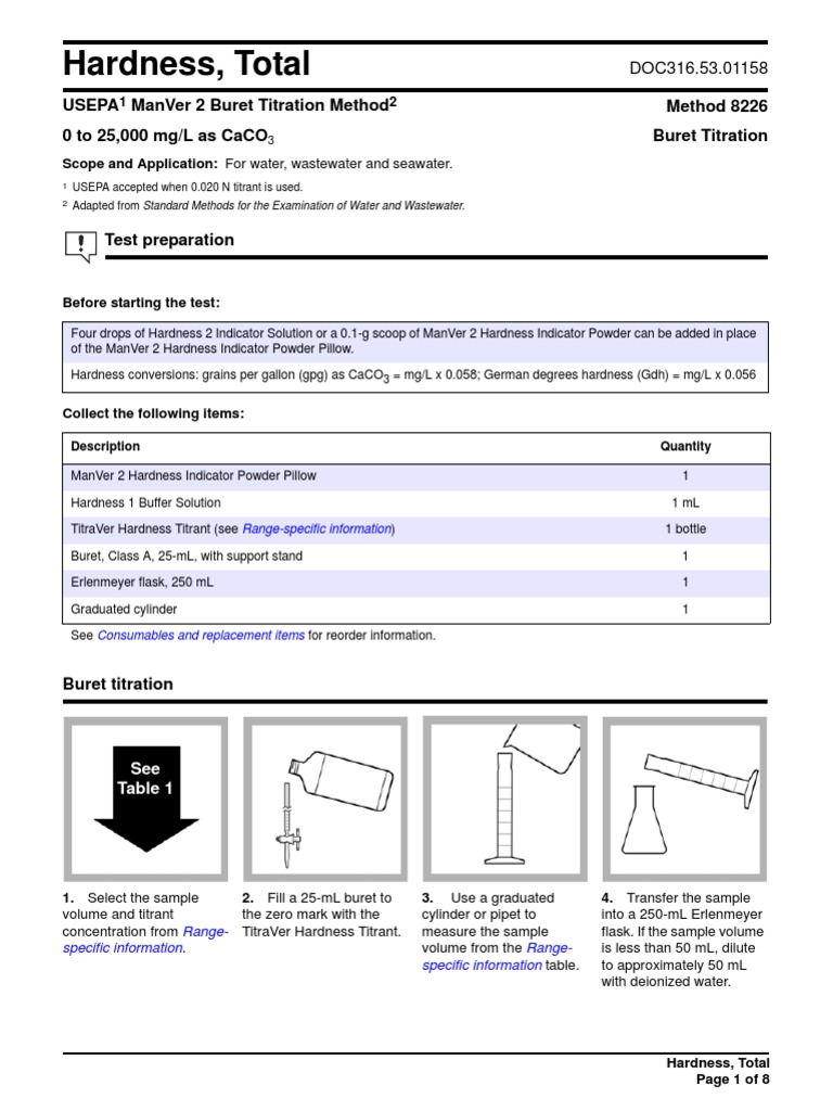 Hardness Total | PDF | Titration | Chemistry