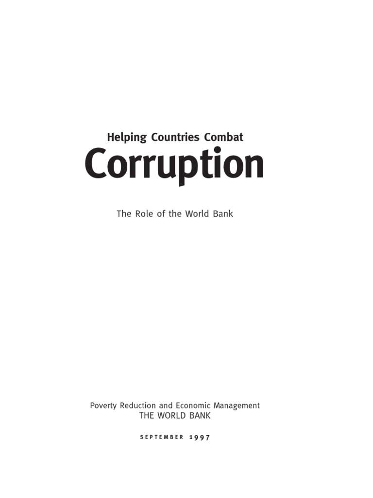 Corruption - Role of The World Bank | PDF | Political Corruption | Bribery