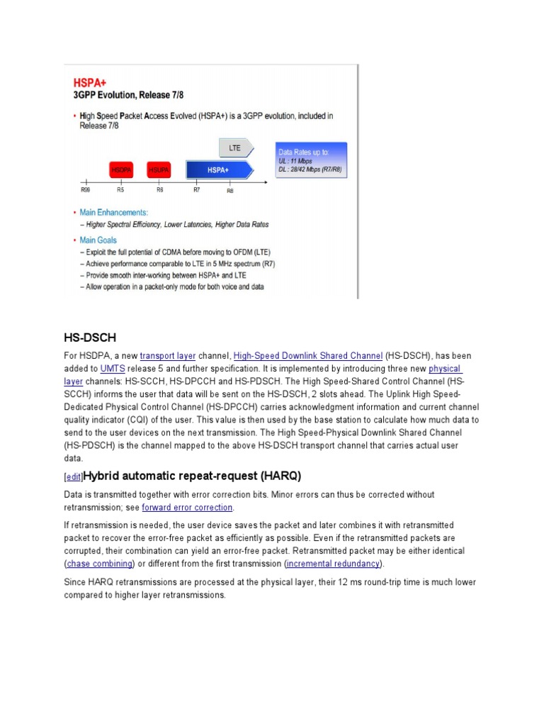 r99 Vs Hsdpa | PDF