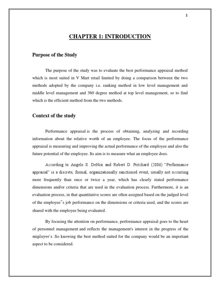 Report 1 | Performance Appraisal | Performance Management