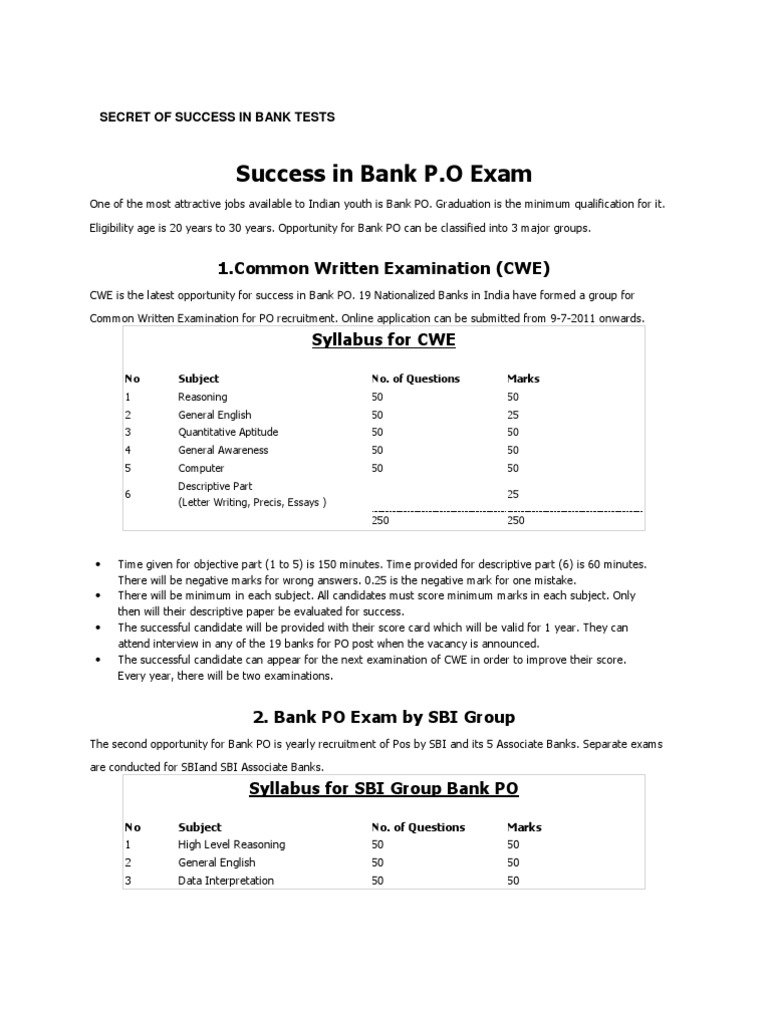 Secret of Success in Bank Tests | PDF | Area | Division (Mathematics)