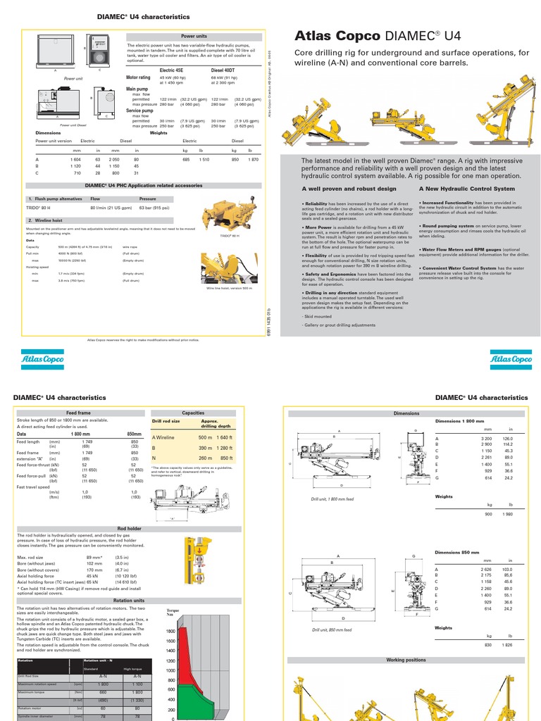 Diamec U4 | PDF | Drilling Rig | Pump
