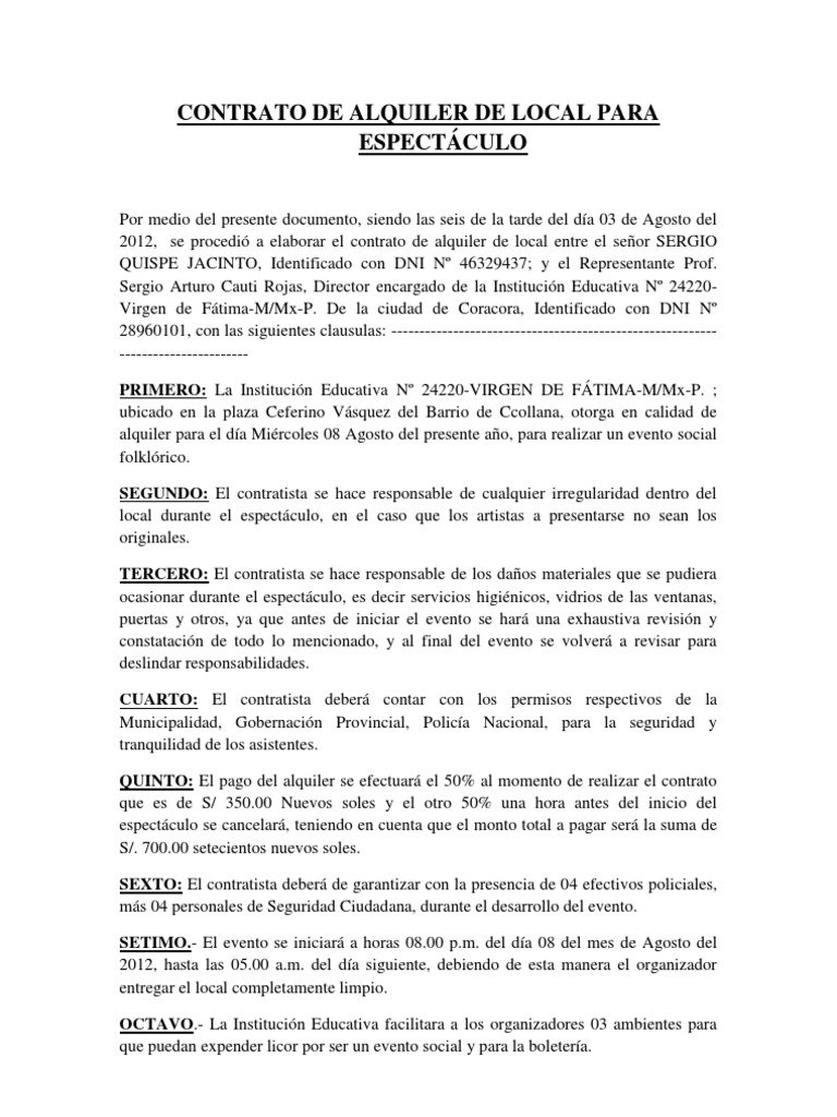 Contrato de Local | PDF