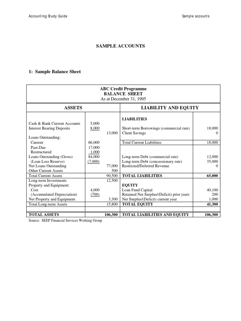 Sample Income Stmt | Expense | Loans