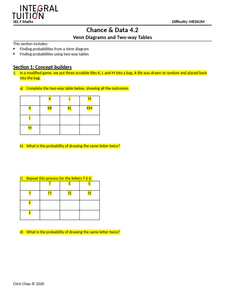SELF-4-2_Venn_Diagrams_and_two-way_tables | PDF | Mathematics | Drink