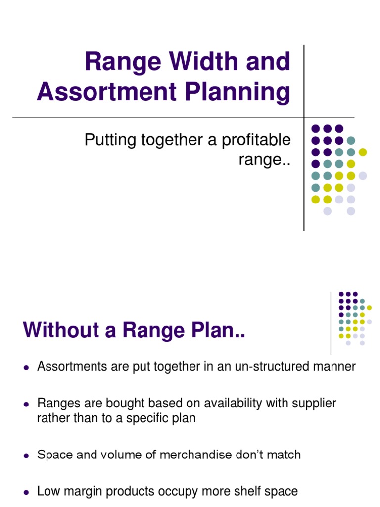 Range Plan | PDF | Sales | Stocks