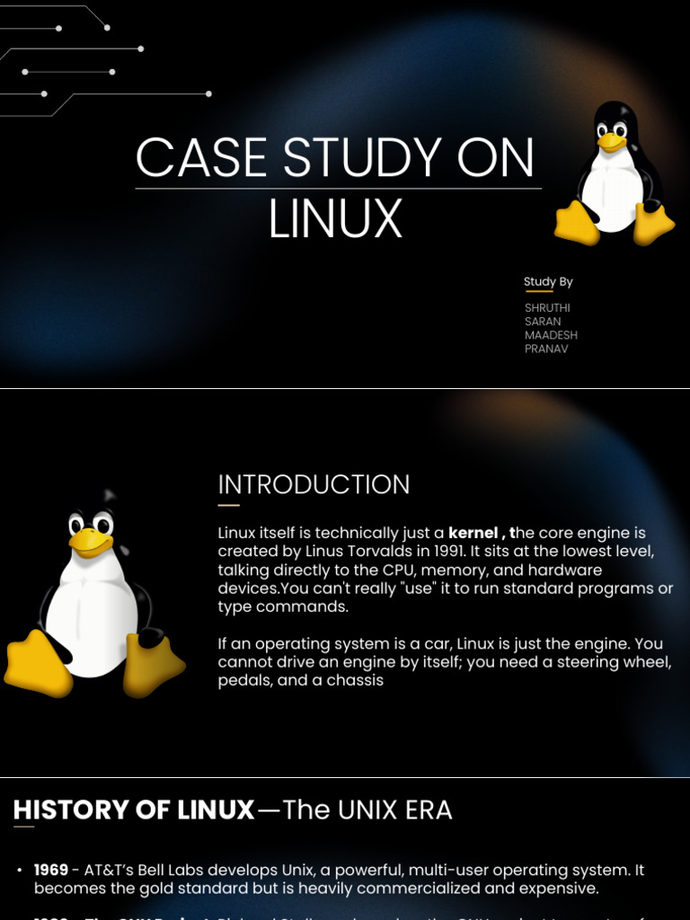 Case Study on Linux Detailed | PDF | Linux | Graphical User Interfaces