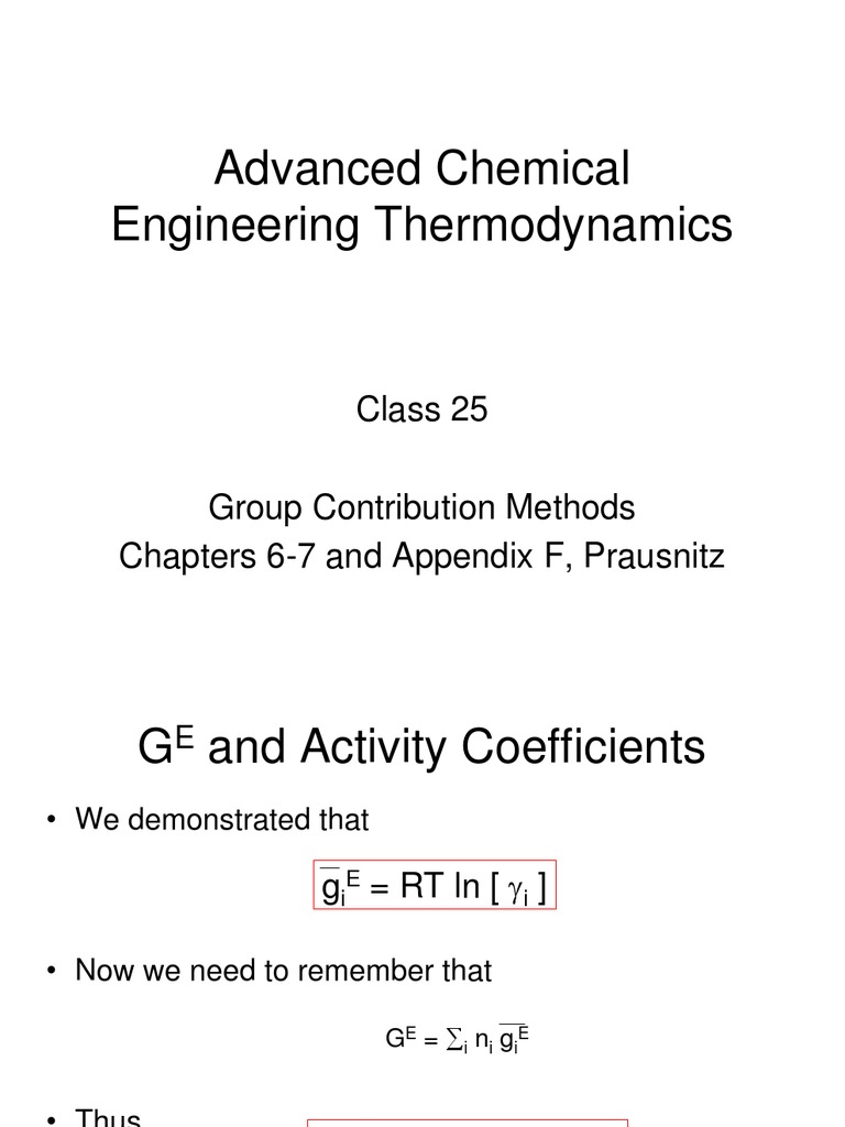 Prausnitz Thermodynamics Notes 26 | PDF | Mechanics | Thermodynamics