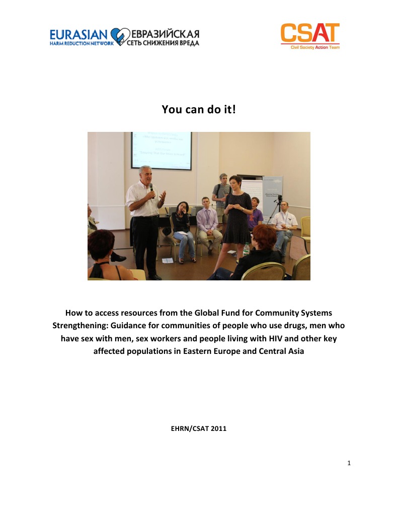 You Can Do It! How To Access Resources From The Global Fund For Community Systems Strengthening ...