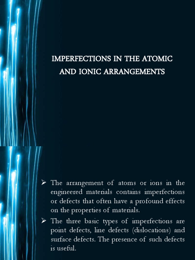 Imperfections in The Atomic and Ionic Arrangement | PDF | Dislocation ...
