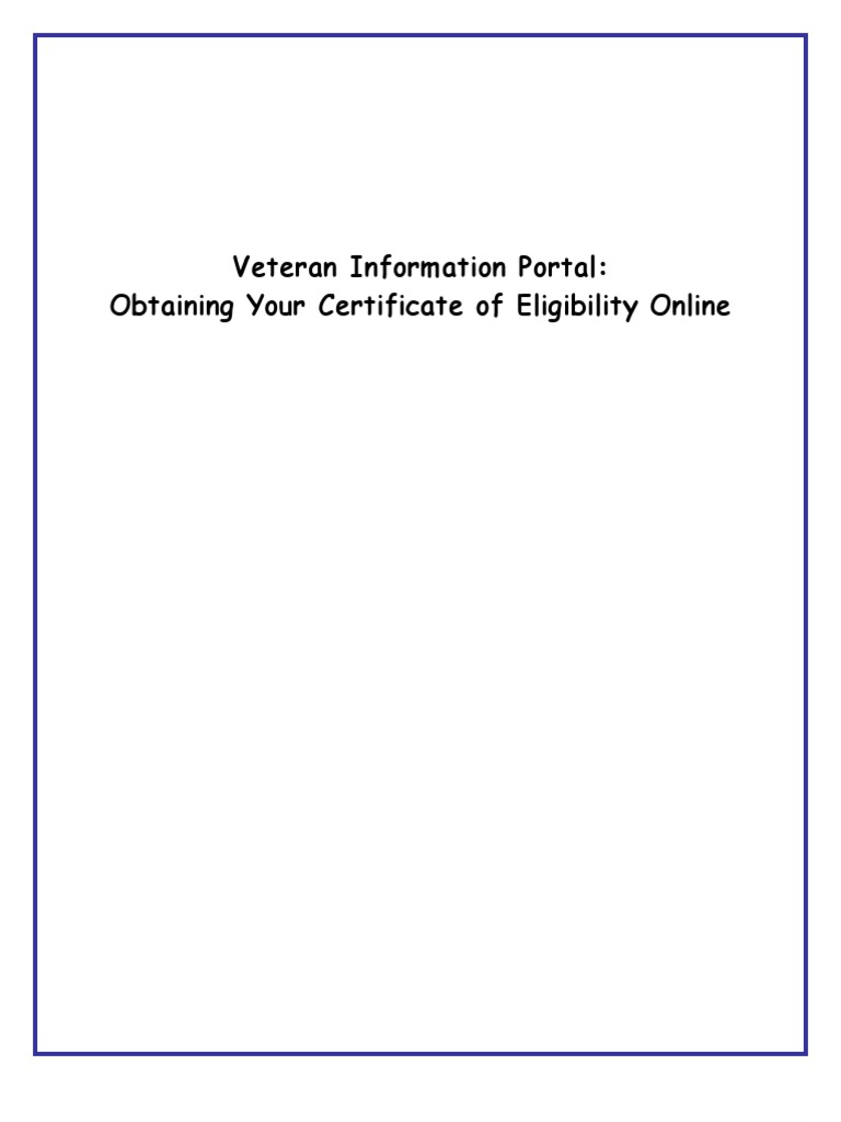 Veteran Registration Coe | PDF | Refinancing | Military Discharge