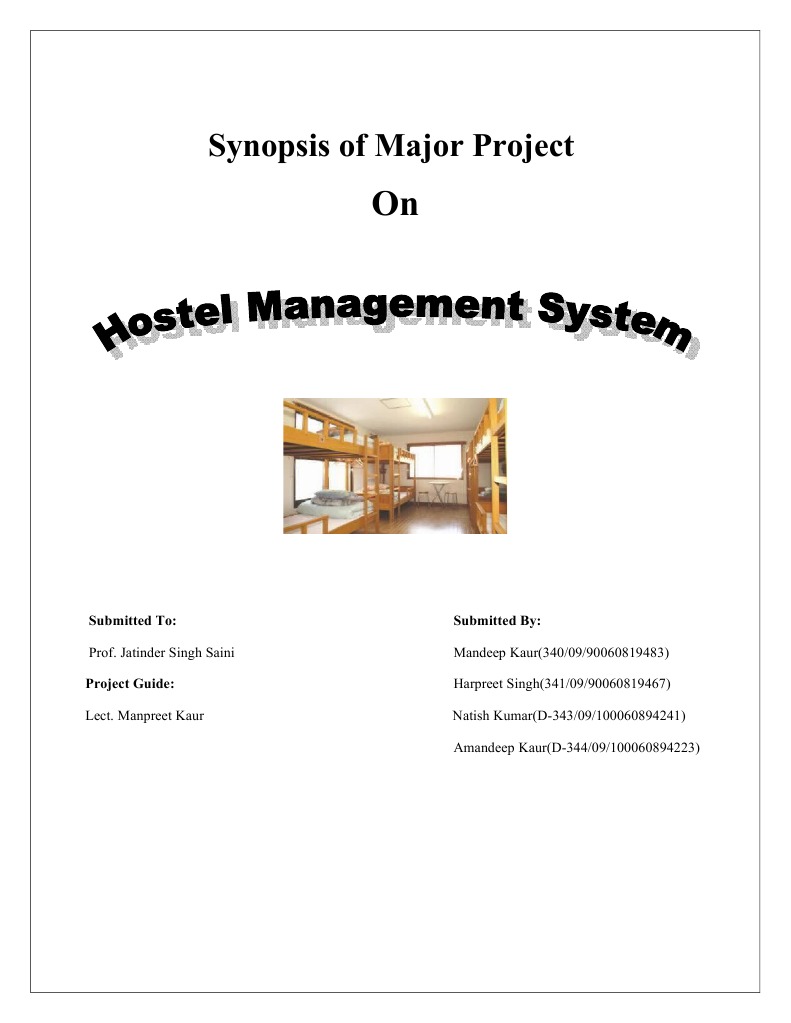Synopsis of Major Project: Submitted To: Submitted by | PDF | Microsoft Access | Databases