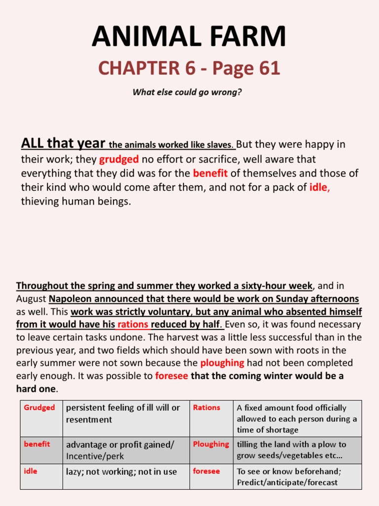 Animal Farm CHP 6 | PDF | Manure | Nature