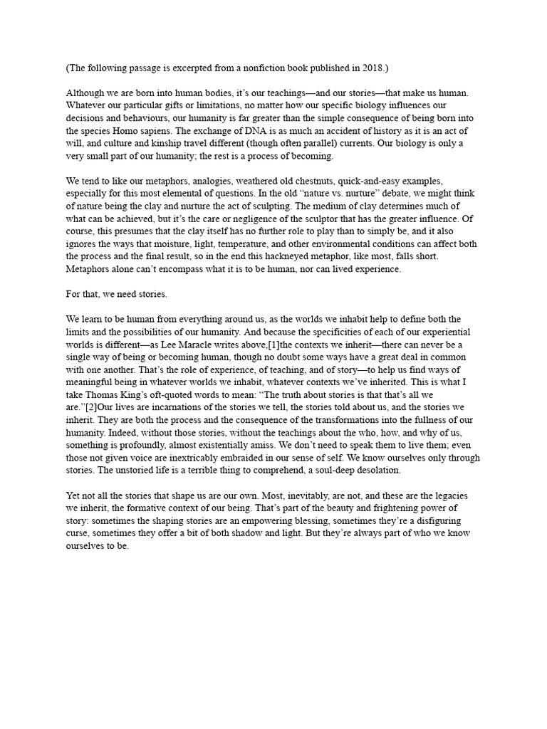 AP Lang STORIES | PDF