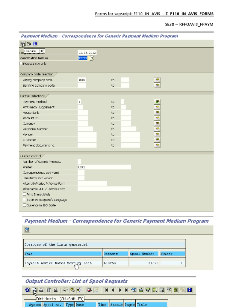 SapScript REPORT Z f110 in Avis Forms FI | PDF | Computer Programming ...