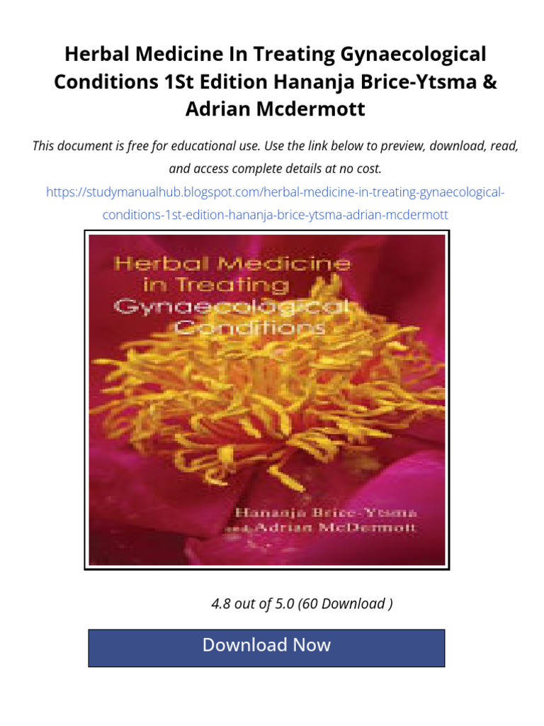 Herbal Medicine In Treating Gynaecological Conditions 1St Edition ...