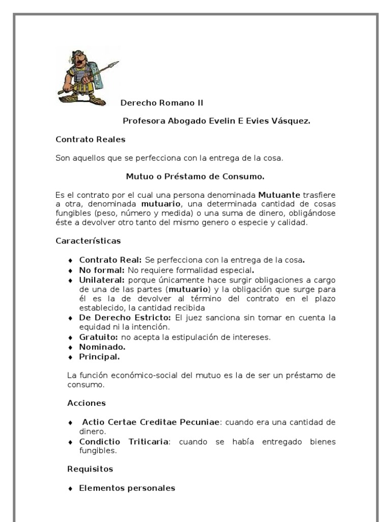 Contratos Reales | PDF | Ley romana | Ley de obligaciones