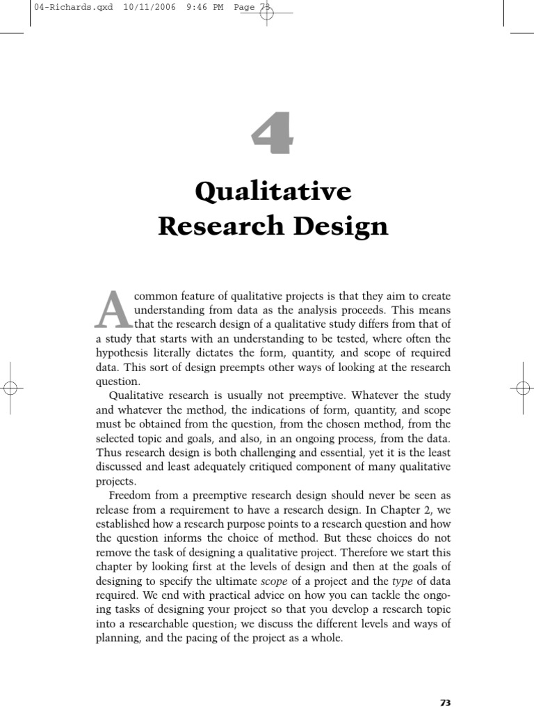 Qualitative Research Design | PDF