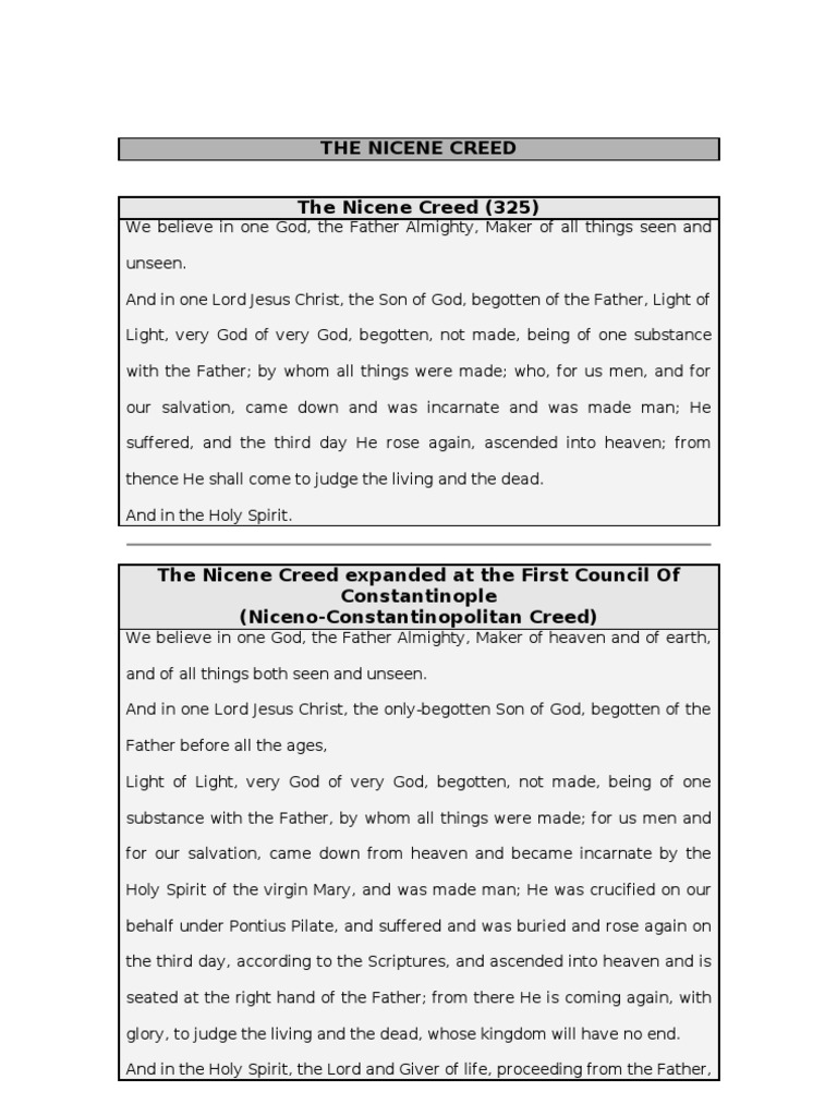 Nicene Creed | PDF