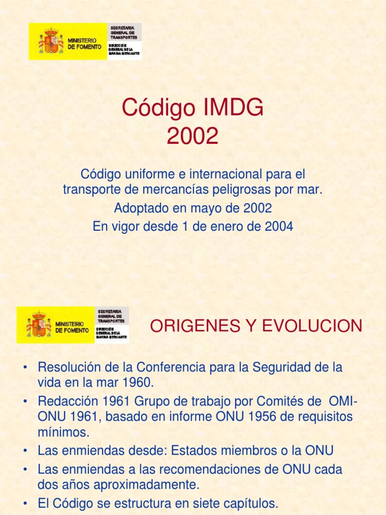 Código IMDG | Material explosivo | Transporte