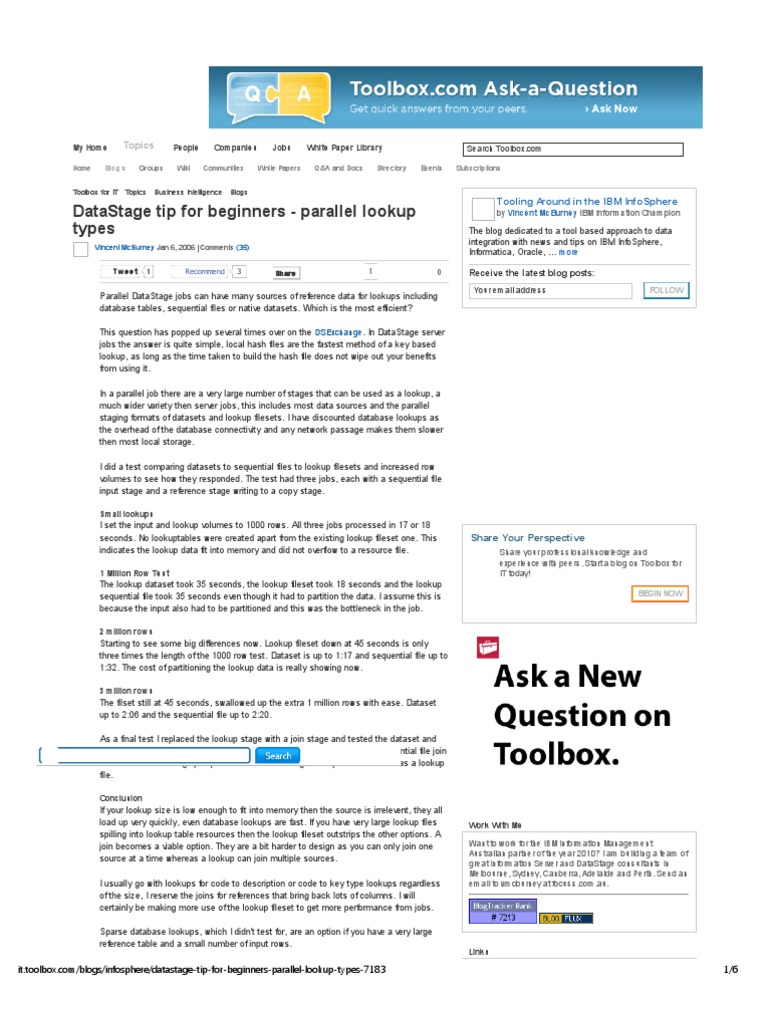 DataStage Tip For Beginners - Parallel Lookup Types | PDF | Oracle ...