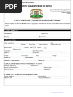 Kisumu County Job Application Form | PDF