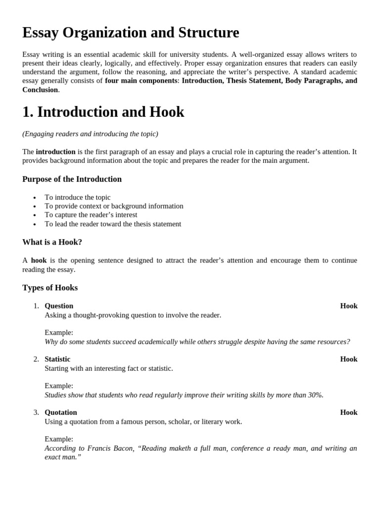 Essay Organization and Structure | PDF | Essays | Proposition