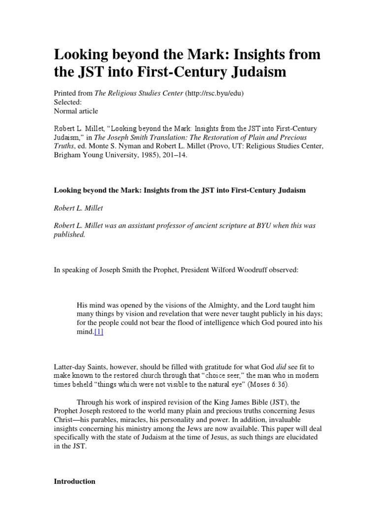 Looking Beyond The Mark | PDF | Prophet | Jesus