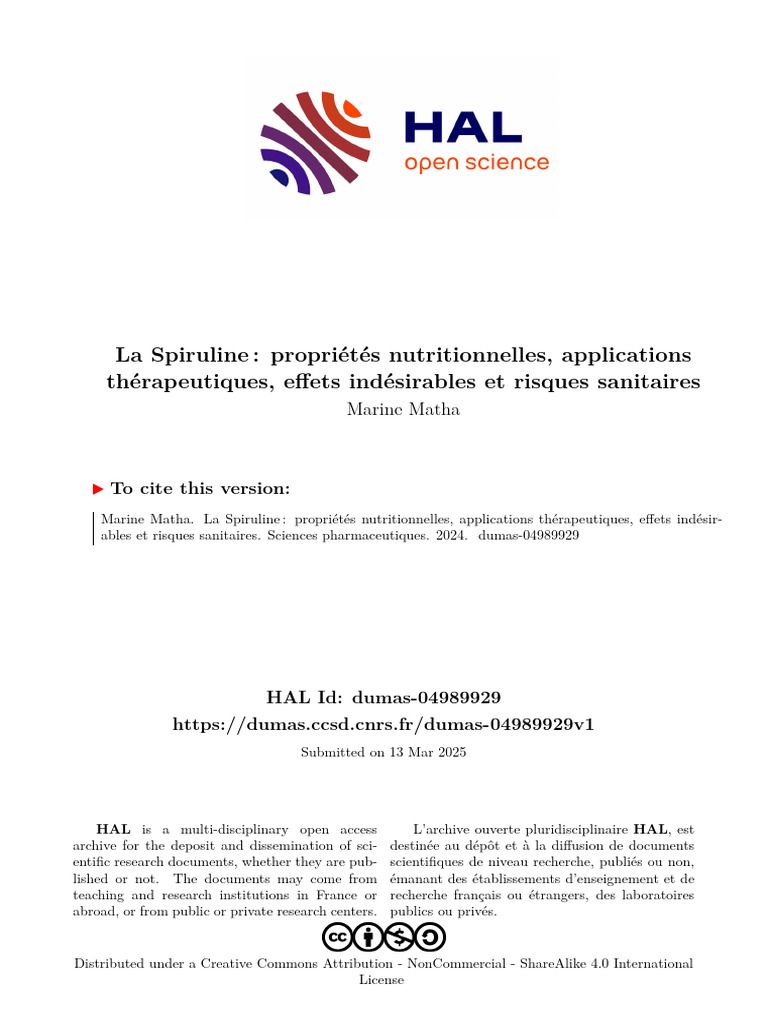 2024 Matha Marine | PDF | Photosynthèse | Cyanobactéries