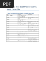 CSEC Exam Timetable 2026 | PDF