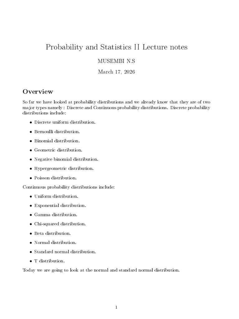 Lesson 10 Normal Distribution | PDF