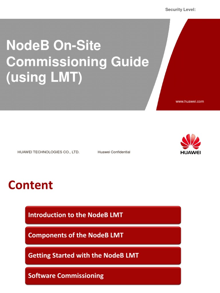 NodeB LMT Commissioning Guide | PDF | Tab (Gui) | Personal Computers