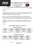 Outstanding School Fees Notification | PDF