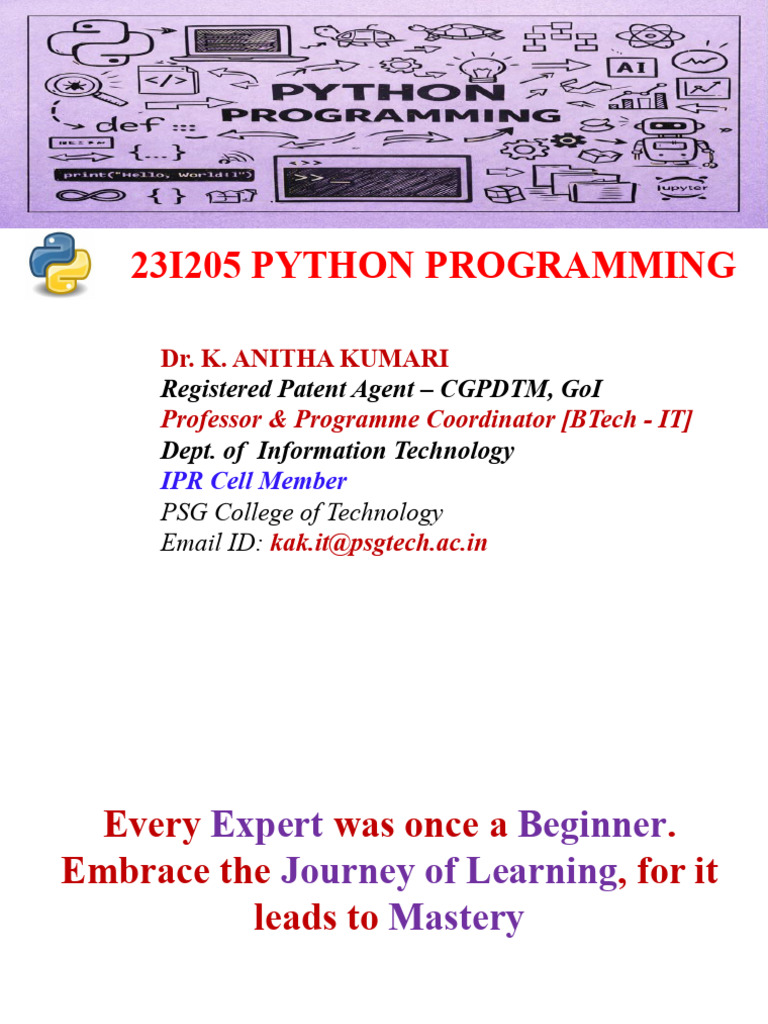 UNIT II - STRINGS AND DATA STRUCTURES - Python Programming.pptx | PDF ...