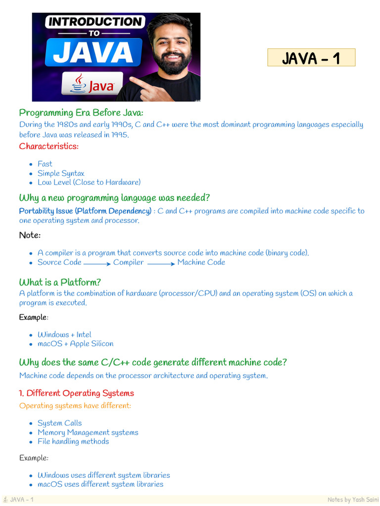 Java 1 | PDF | Java Virtual Machine | Java (Programming Language)