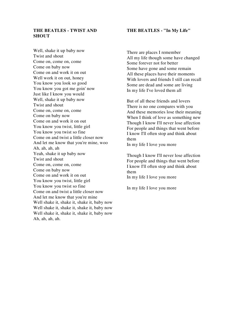 The Beatles | PDF | Self-Improvement | Poetry