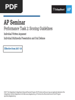 AP Seminar Performance Task 2 Rubric | PDF | Argument | Information