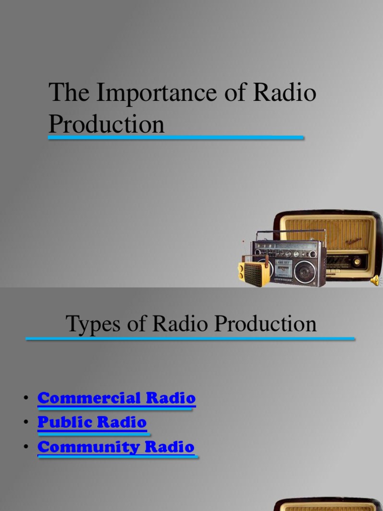 The Importance of Radio Production | PDF | Radio | Philippines