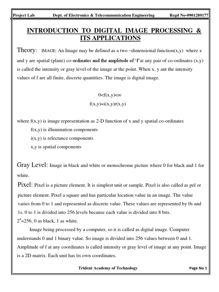 An Introduction to Digital Image Processing: Theory, Applications, and ...