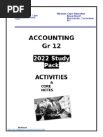 Grade 12 Income Statement & Balance Sheet | PDF