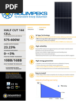 550W Solar Panel Technical Datasheet | PDF | Solar Panel | Solar Power